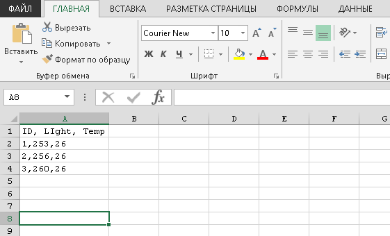 Sd Card Csv Аппаратная платформа Arduino